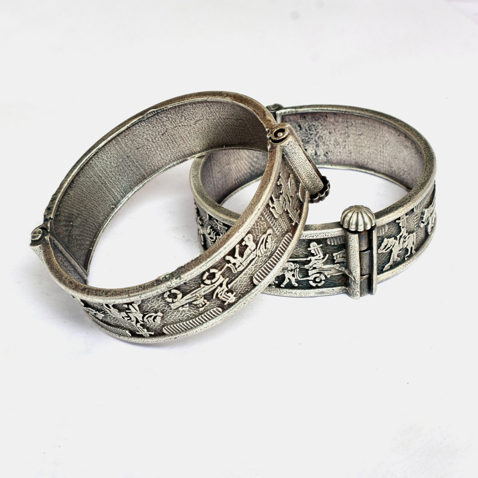 Oxidized Traditional Stylish Design Openable Screw Lock Bangle Bracelet ...