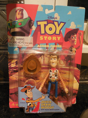 Vintage TOY STORY Quick Draw WOODY Disney Toy Action Figure by Think ...