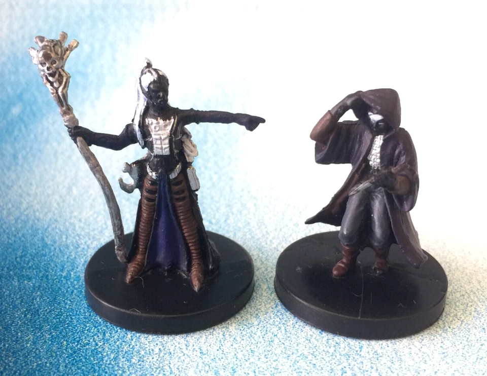 Drow Fighter Drow Wizard War Party Dungeons & Dragons Miniatures s144 ...