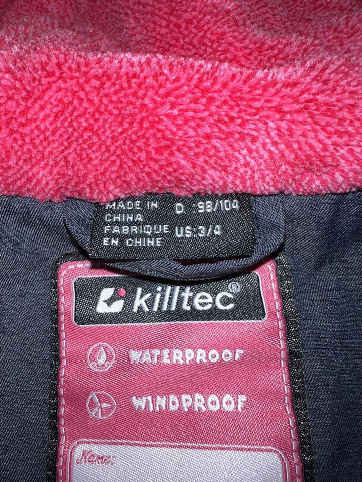KILLTEC Girls Kids Waterproof Windproof Pink Neon Yellow Snowboard ...