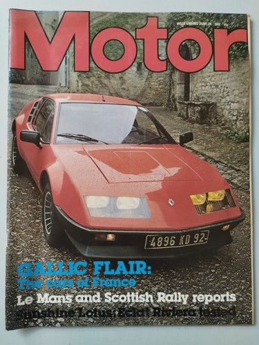 MOTOR Magazine June 26, 1982; Gallic Flair/ Le Mans and scottish Rally reports | eBay