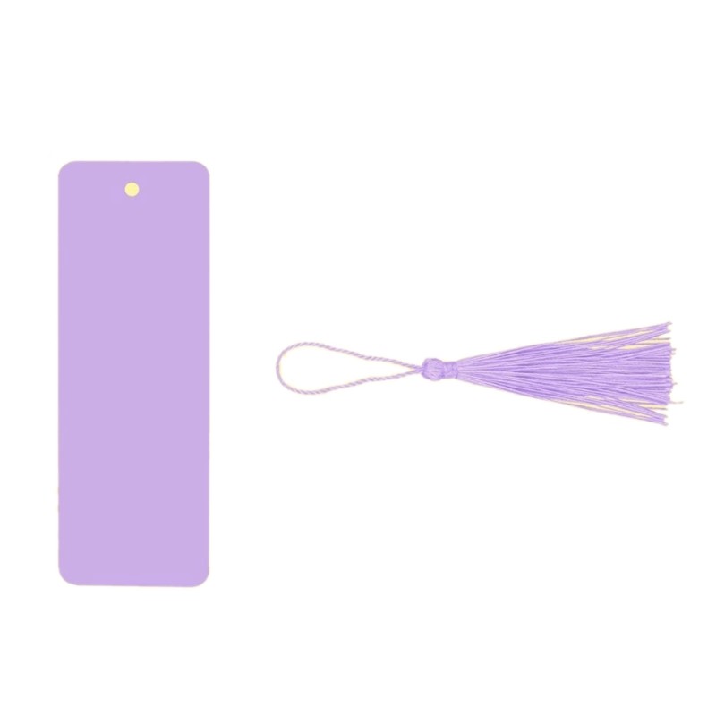 Color Tassels Craft DIY Bookmarks Blank Book Marks Craft for Classroom ...