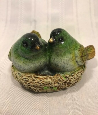 TII Collections Ceramic Figurines Two Birds in the Nest ,3" Tall. | eBay
