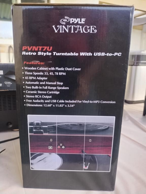 Pyle PVNT7U USB vinyl player/converter to MP3, 33, 45, & 78 rpm | eBay