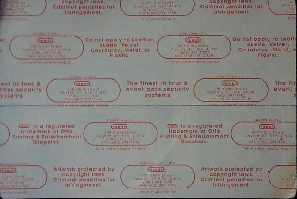 Foreigner Photo Pass Tour Laminate Credential The Very Best And Beyond ...