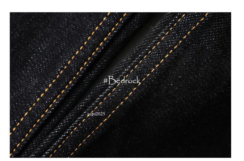 14oz Loose Straight Wide Leg Jeans Deep Blue Selvedge Denim Pants for ...