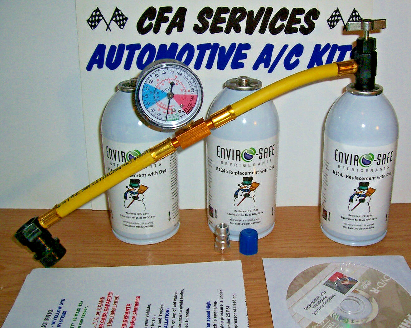 ENVIROSAFE REPLACEMENT REFRIGERANT A/C KIT REPLACES R12 SUBSTITUTES ...