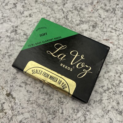 LA VOZ Bb CLARINET REEDS, STRENGTH Soft, BOX OF 12 REEDS, SEALED (111 ...
