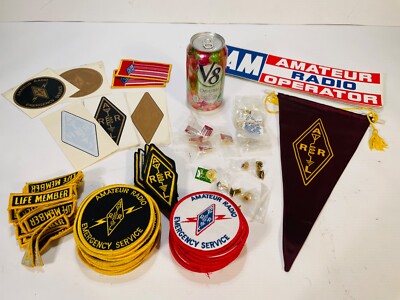 Huge Lot of Vintage ARRL Tube HAM Radio Club Patches Decals Stickers ...