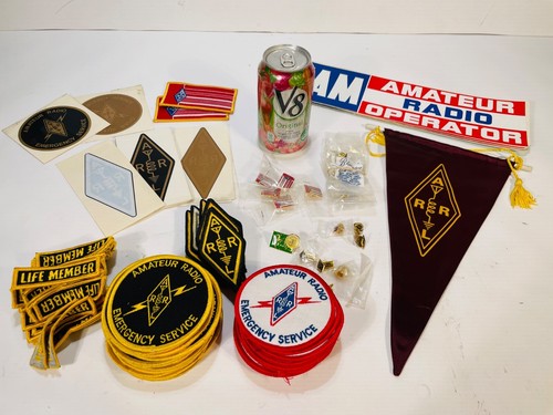 Huge Lot of Vintage ARRL Tube HAM Radio Club Patches Decals Stickers ...