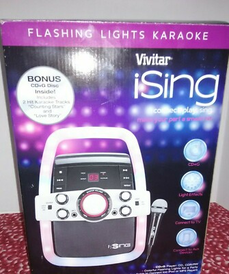 I Sing Vivitar Cd Party Karaoke Machine With Microphone & Light Effects ...