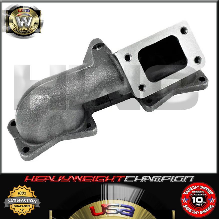 for Nissan KA24E 240SX S13 SOHC T3 Cast Iron Turbo Manifold Exhaust ...
