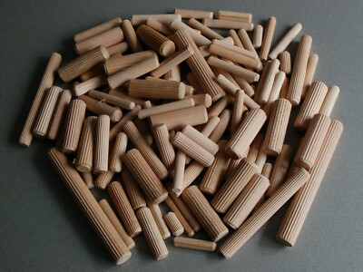 Hardwood Wooden Dowels Chamfered Fluted Beech Wood Dowel 6mm 8mm 10mm ...