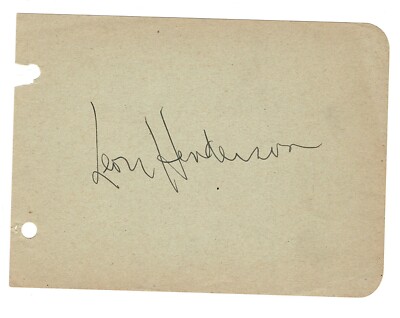 POLITICS LEON HENDERSON AUTOGRAPH ON ALBUM PAGE | eBay
