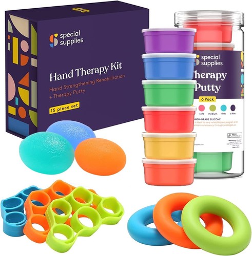 Special Supplies Physical Therapy Putty Kit, Finger Exercisers, and ...