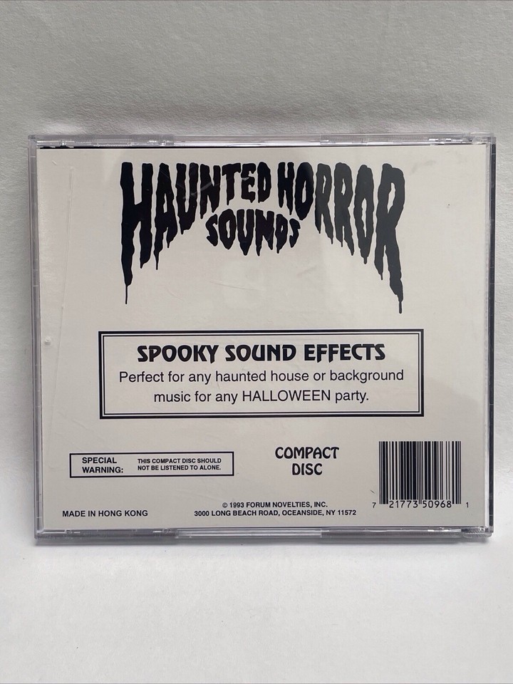 Vintage 1993 HAUNTED HORROR SOUNDS Halloween CD Halloween Party Haunted ...