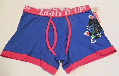 Christmas Boxer Brief LIGHT IT UP! S Mossimo Underwear Small Low Rise ...