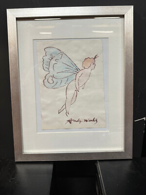 Andy Warhol - Single Angel - 1950's Signed Auto Watercolor Ink on Paper ...