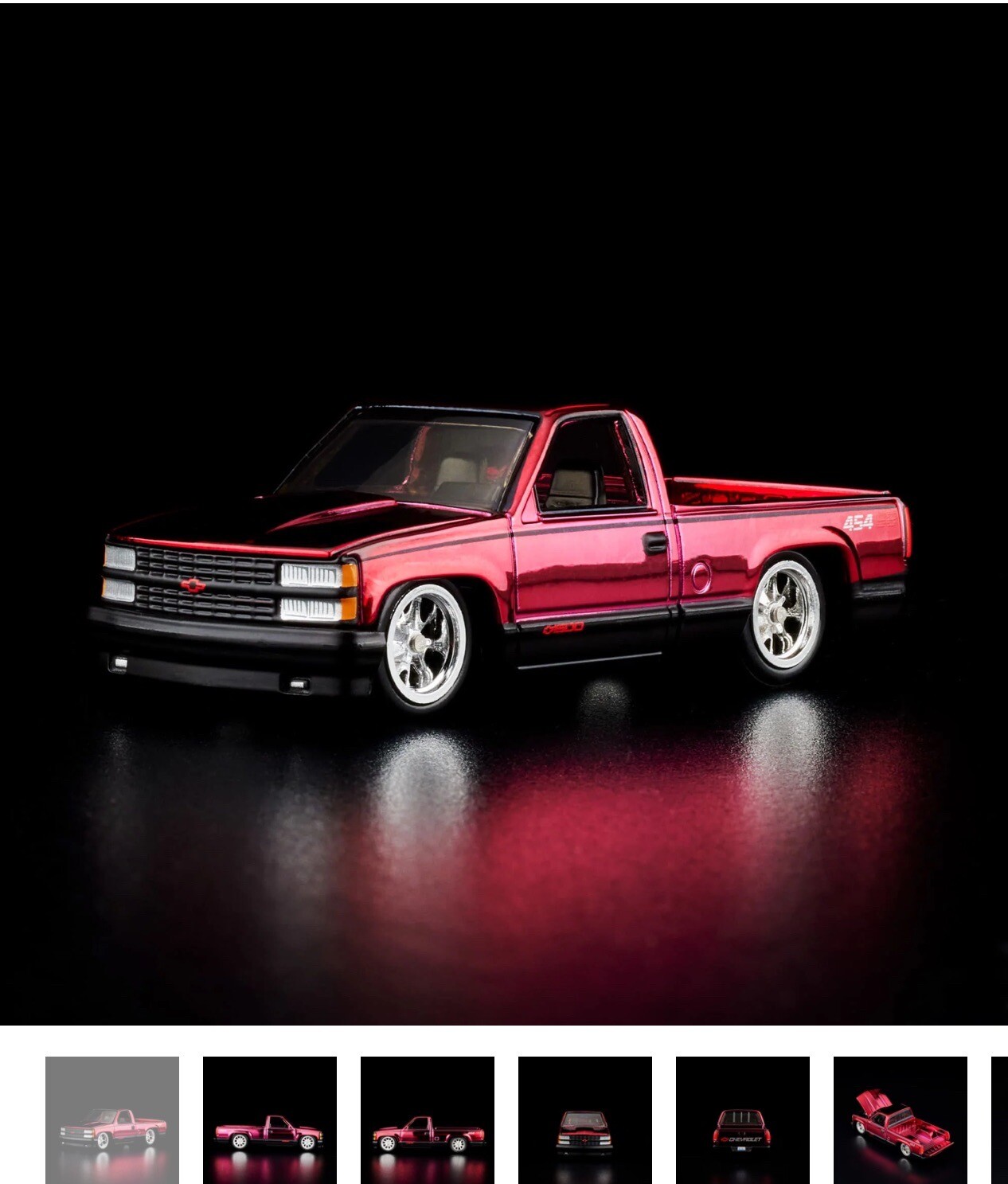 Hot Wheels RLC Exclusive 1990 Red Chevy 454 SS Spectraflame Red Zamac ...