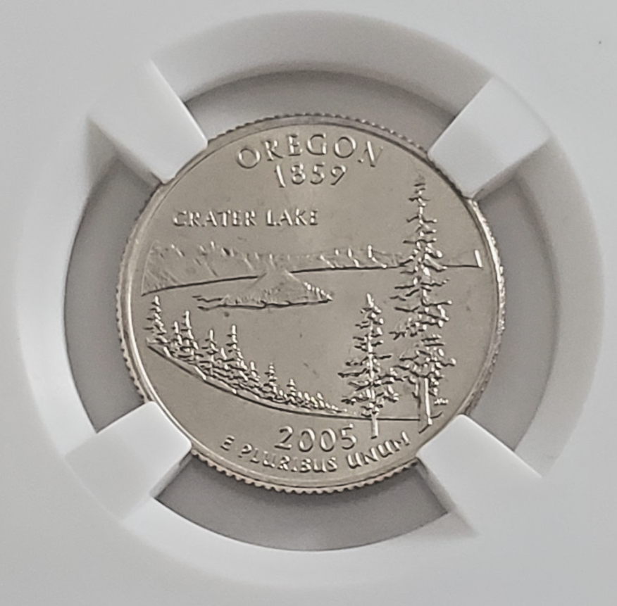 2005-D Satin Finish State Quarter - Oregon - with Vintage US Stamps ...