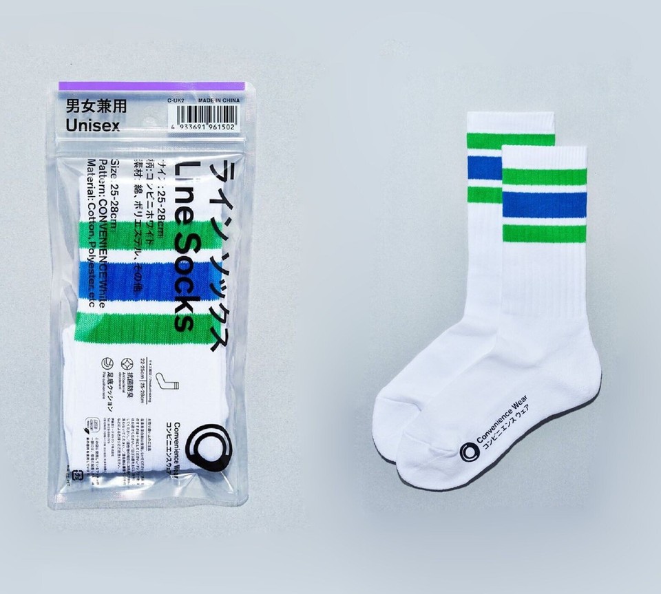 Family Mart Color Line Unisex Striped Socks Japan Convenience Store ...