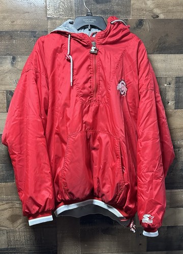 Vintage Starter Men’s Red Ohio State University Buckeyes 1/4 Zip ...
