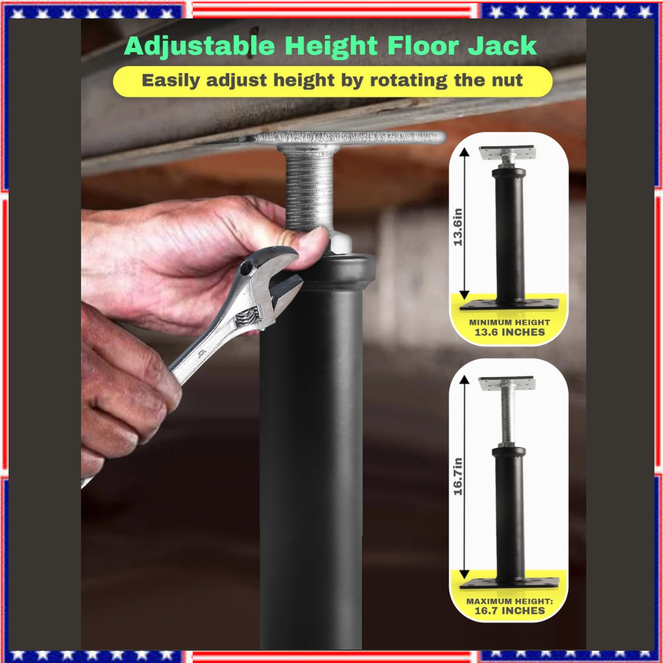 4 Pack House Jacks for Leveling Adjustable Floor Jack Post Floor Jack ...