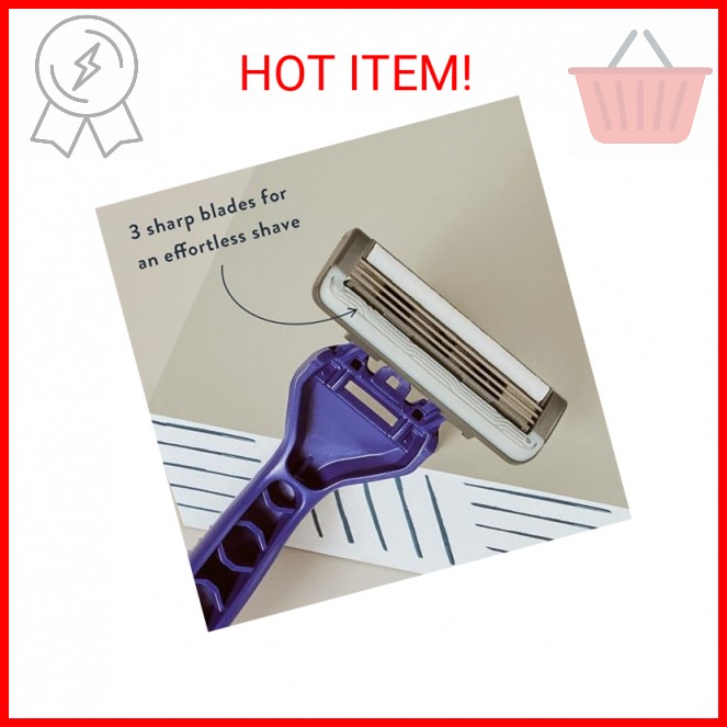 Harry's Men's Disposable Razors, 3-Blade Razors with Lubricating Strip ...