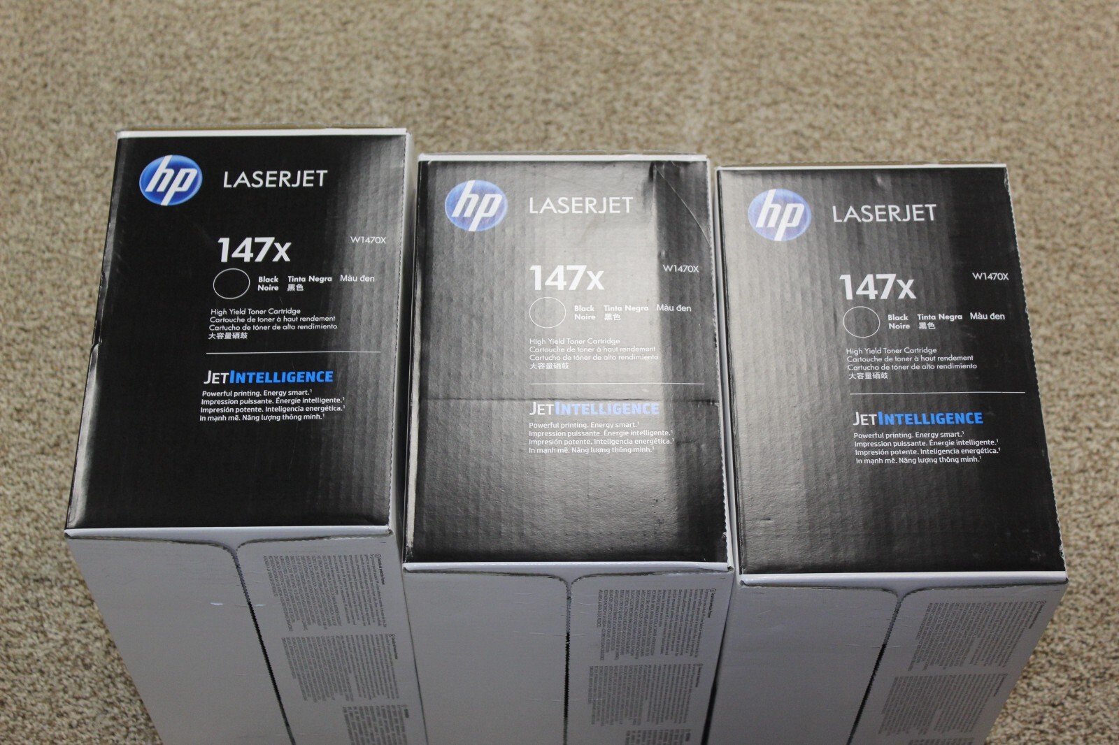 HP147X W1470X High-Yield Black Original LaserJet Toner Cartridge x3 ...