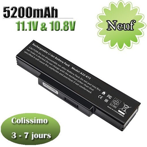 5.2Ah Batterie pour ASUS A32-K72 A32-N71 A72D K72J A73S K73S N71J N73S ...