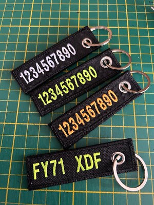 Mini Personalised Key Rings Custom Tactical Name Biker Keys Number ...