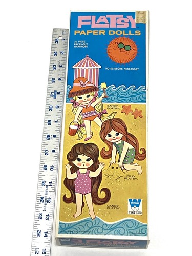 Whitman 1969 Flatsy Paper Doll ORIGINAL BOX & Outfits (No Dolls) Ideal ...