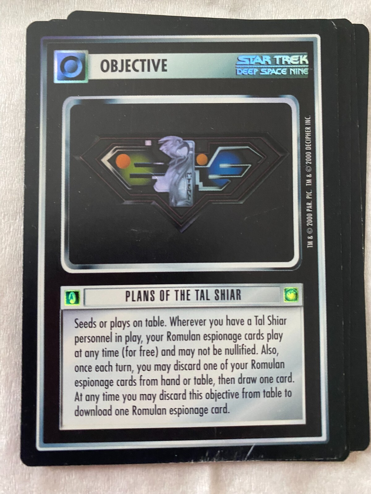Star Trek CCG 1E Reflections PLANS OF THE TAL SHIAR FOIL Card NEVER ...