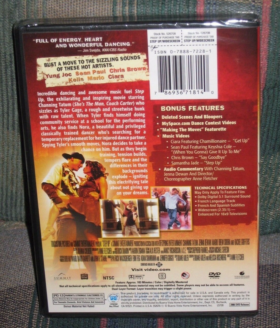 Step Up (DVD, 2006, Widescreen) Channing Tatum, Jenna Dewan, Rachel ...