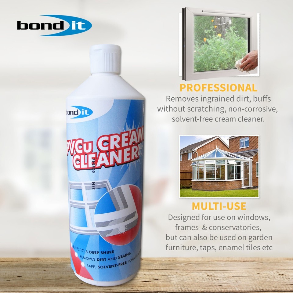 uPVC Window Frame Cleaner Plastic PVC Door Conservatory Cream Cleaning ...