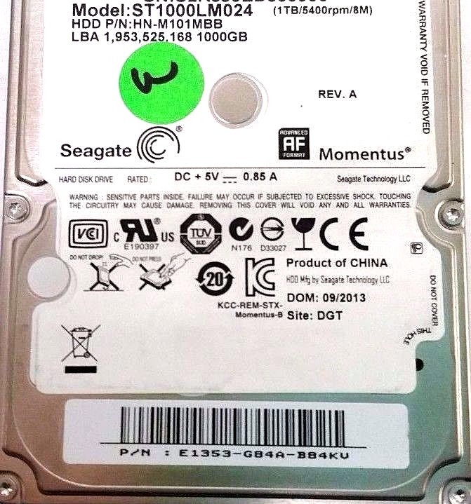 Samsung Momentus ST1000LM024 1000Gb Hard Disk Drive | eBay
