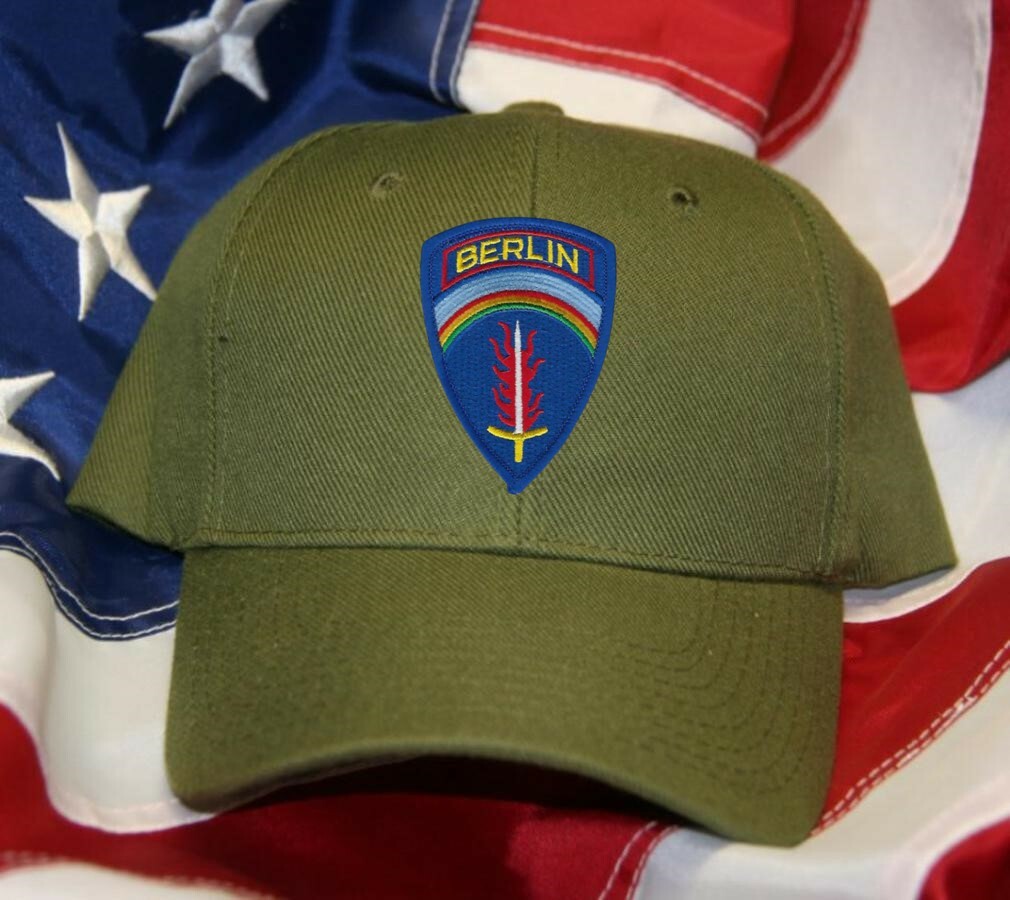 BERLIN BRIGADE US ARMY EUROPE SHAEF CLASS A HAT PATCH CAP USAREUR ...
