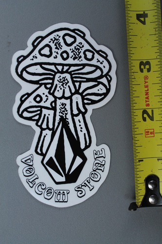 VOLCOM Stone Black White Crystal Mushroom Trip VC2 Vintage ...