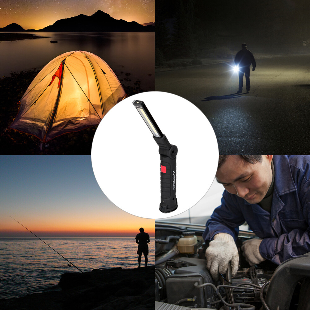 Portable COB LED Work Light USB Rechargeable Inspection Hand Torch ...