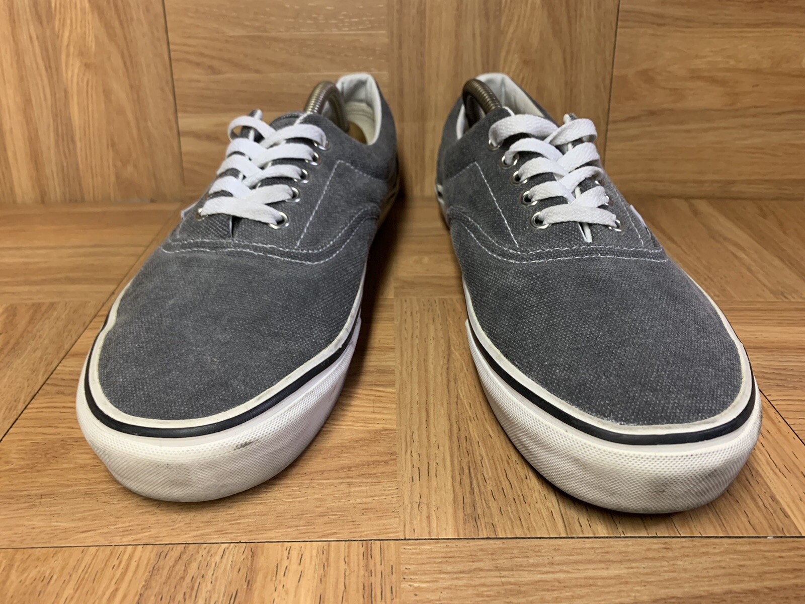 RARE🔥 VANS Era Gray Denim Thick Canvas Sneakers Sz 1… - Gem