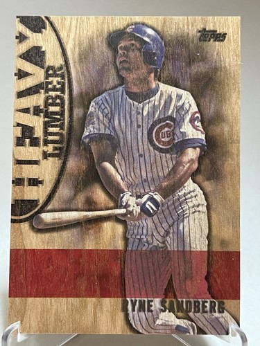 2024 TOPPS RYNE SANDBERG HEAVY LUMBER WOOD CARD CHICAGO CUBS SP RARE ...
