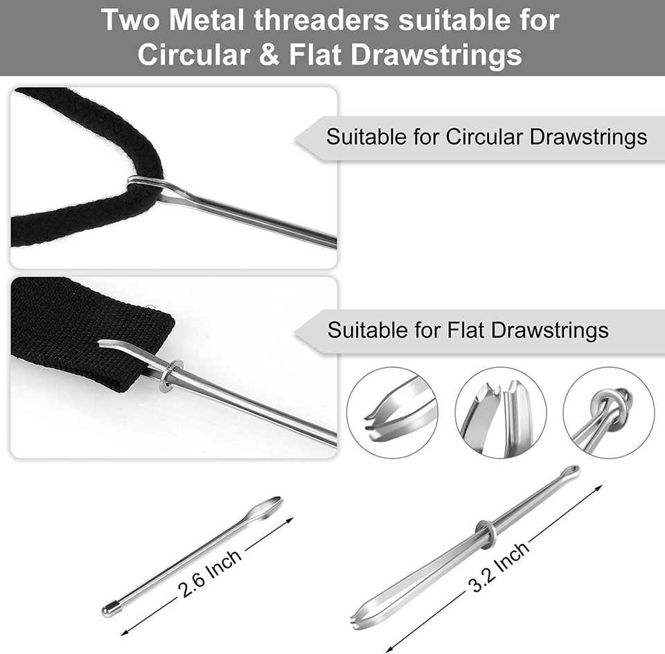 17 Pieces Bodkin Threader Drawstring Threader Set Drawstring ...