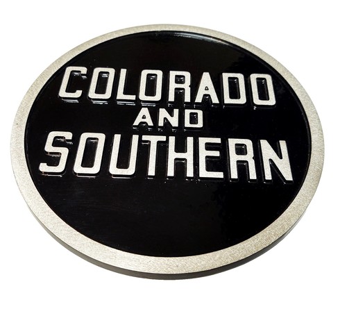 🔥 Large Cast Colorado & Southern Railroad C&S Engine Sign Plate Plaque ...