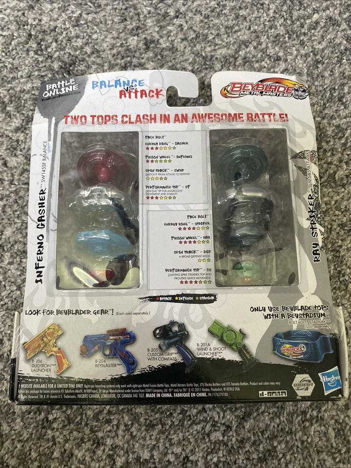 Beyblade Lightning Sword Showdown Ray Striker & Inferno Gasher New In ...