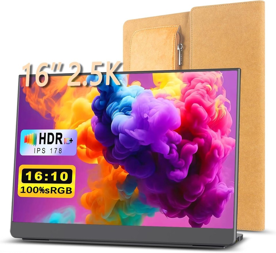 Wanlusiri Portable Monitor Touchscreen 16in FHD IPS 10-Point Touch ...