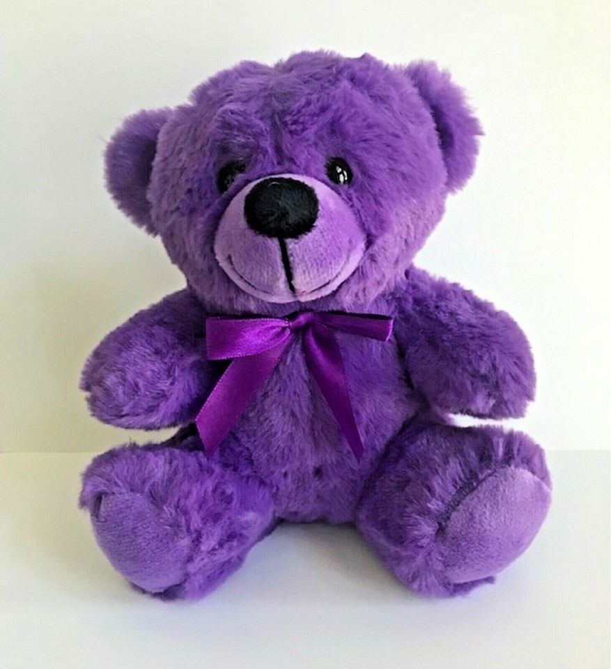 New 6 inch Powerful Purple Plush Comfort Teddy Bear Animal Gift Toy | eBay