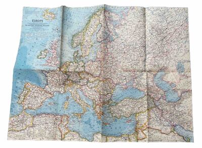1962 Map Of Europe. Includes USSR and Middle East. Original Vintage 19 ...
