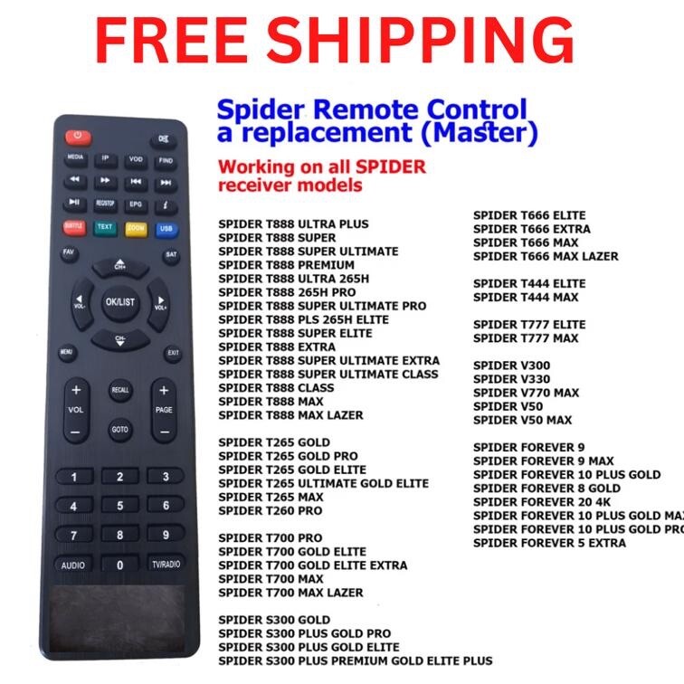 Spider Receiver Remote Control Genuine working on all SPIDER receiver ...