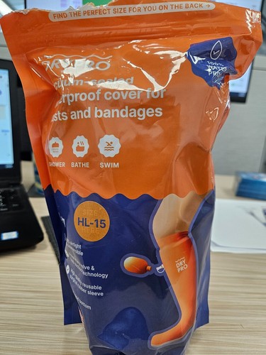 DryPro Waterproof Large Half Leg Protector Vacuum Seal Cast Cover HL 15 ...