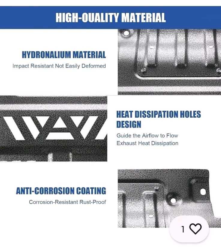 Upgrade Aluminum Engine Splash Shield Guard For 2018 2019 2020-2022 ...